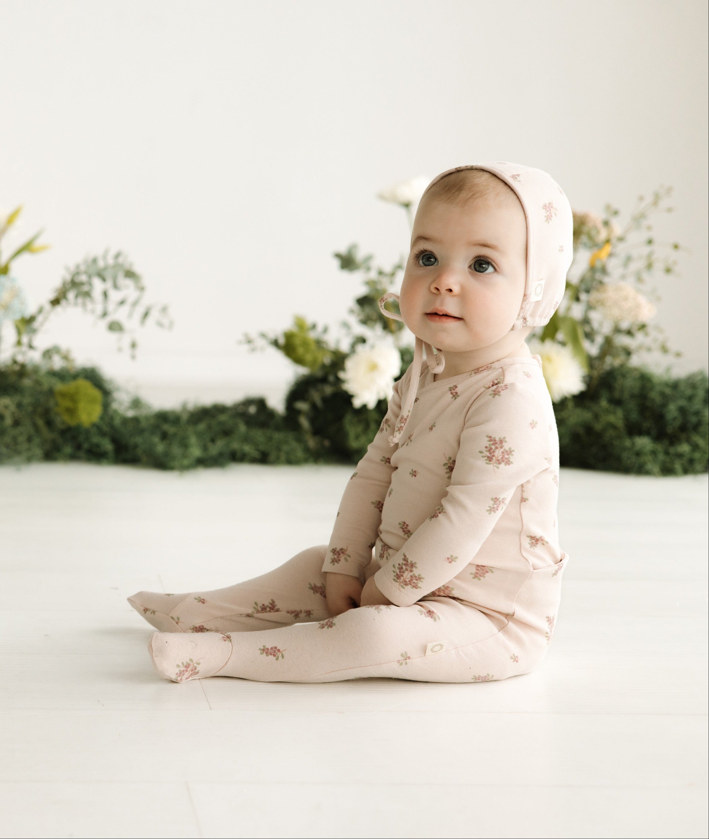 footie blueberries mock wrap - lavender tonal – Lily and Todd