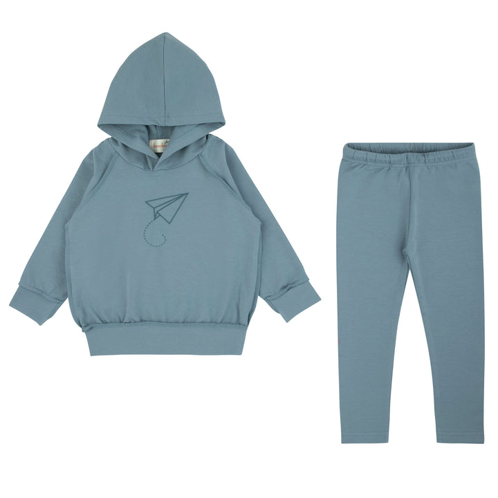 set outfit paper plane hoodie and pants - light blue – Lily and Todd