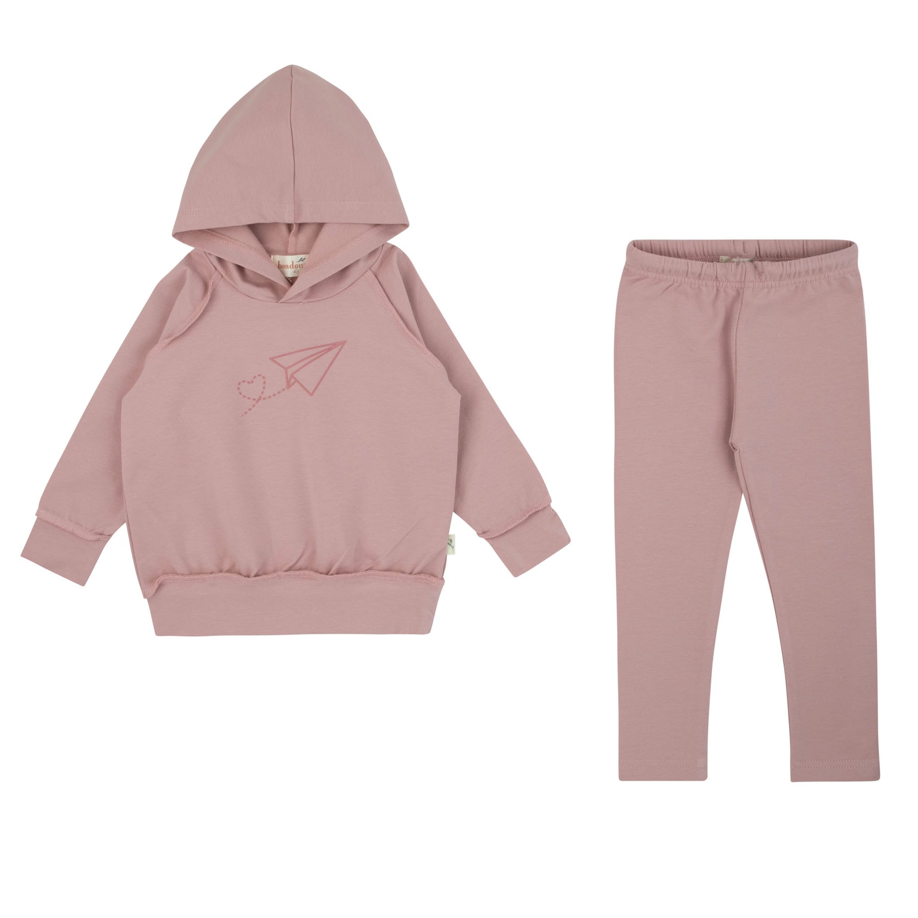 set outfit paper plane hoodie and pants - pale pink – Lily and Todd