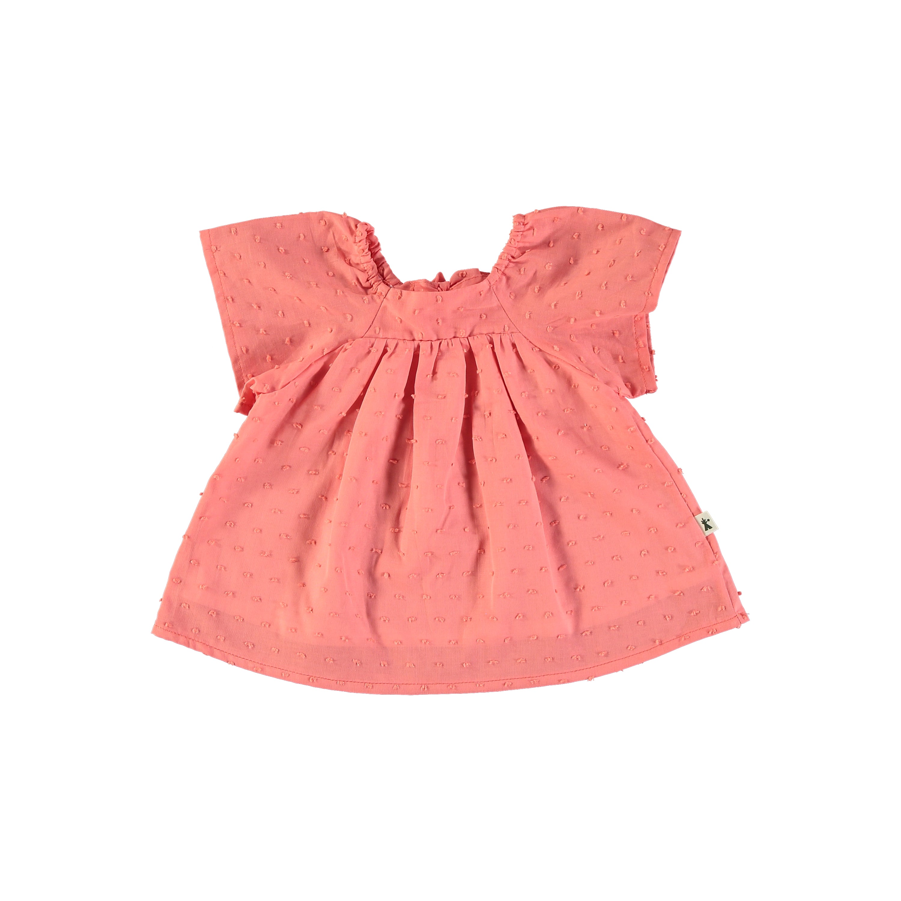 dress polka dot with flutter sleeves - coral – Lily and Todd