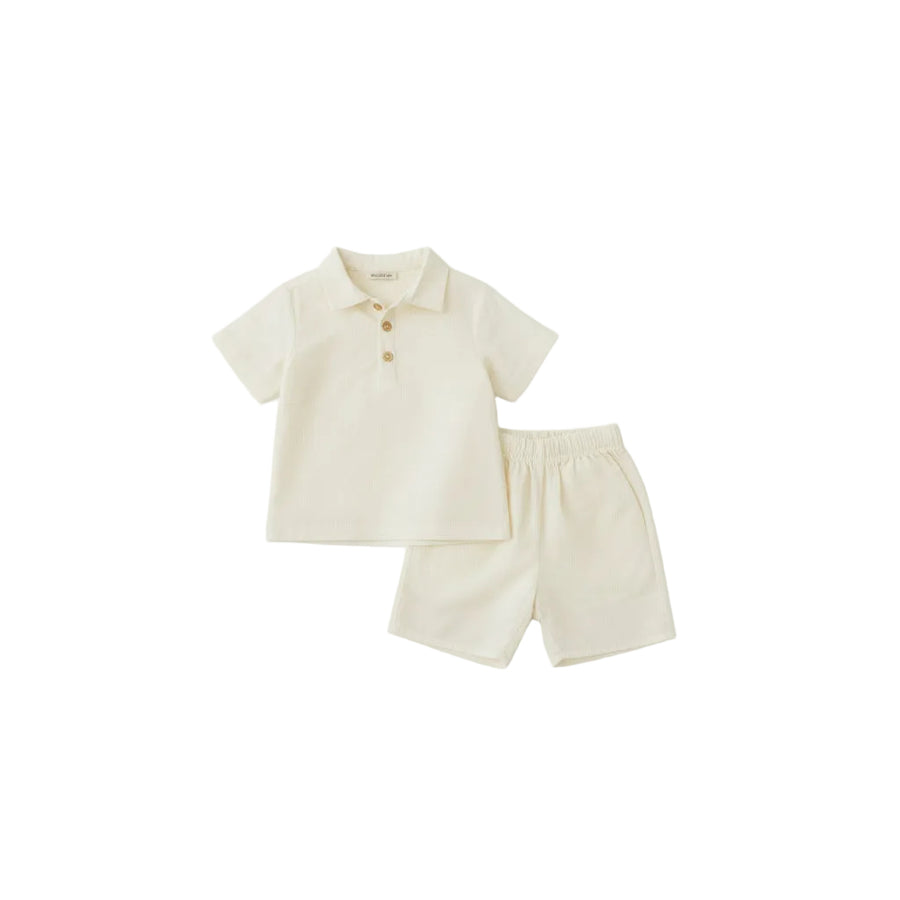 set outfit micro checkered shirt and shorts - sand-305 – Lily and Todd