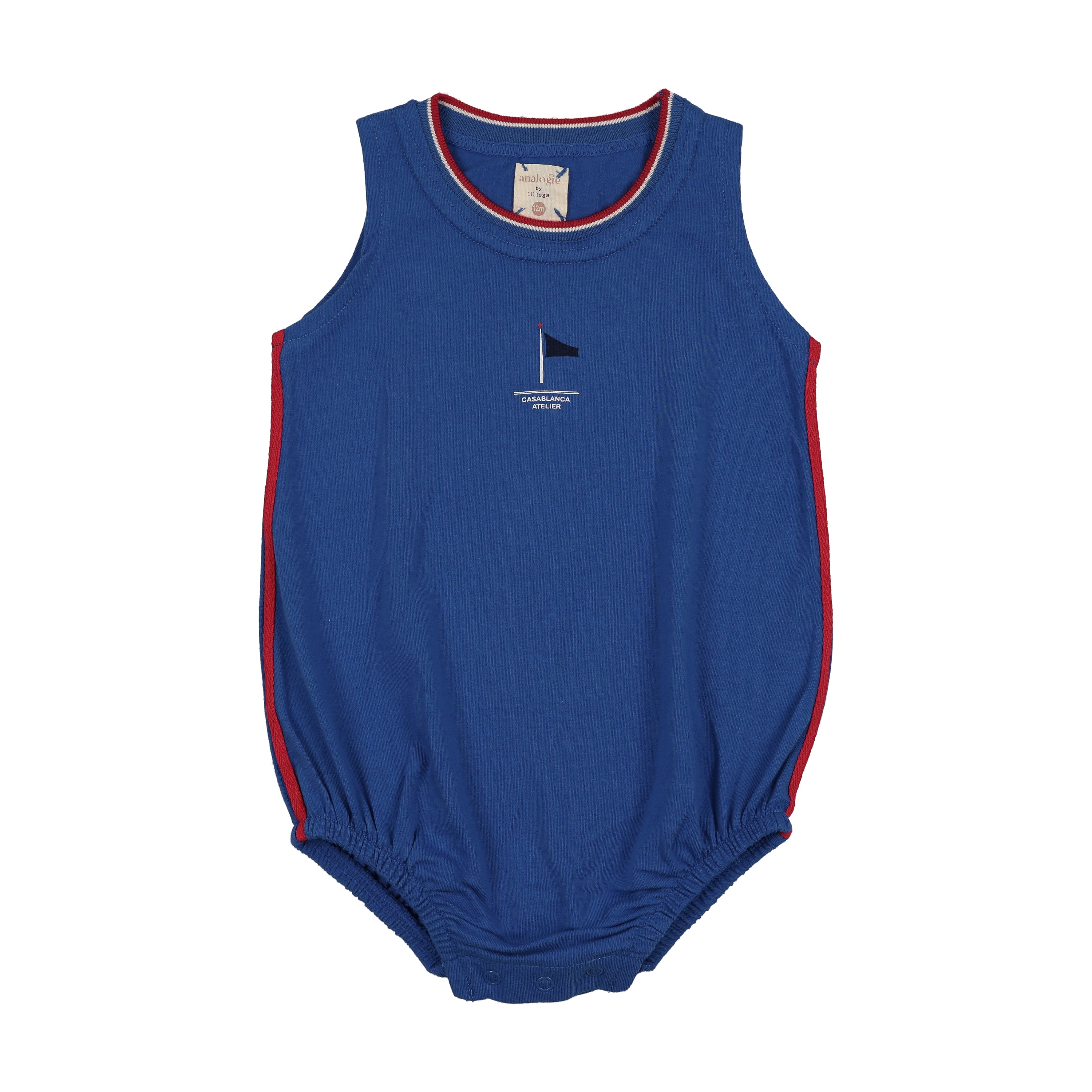 one piece outer field bubble romper - electric blue – Lily and Todd
